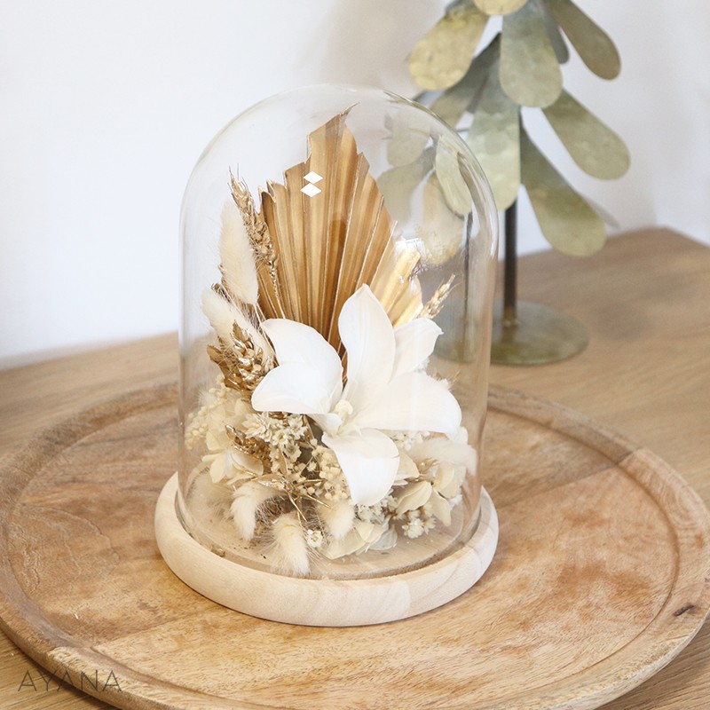 Cloches fleuries - Fleurs stabilisées et séchées - AYANA Floral Design